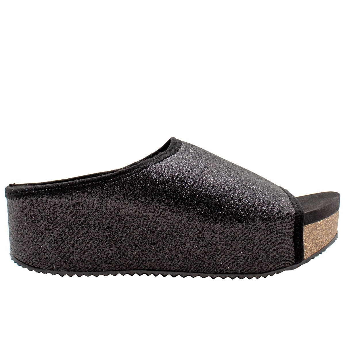 FESTINA METALLIC FLYKNIT WEDGE SLIDE SANDALS FOR WOMEN