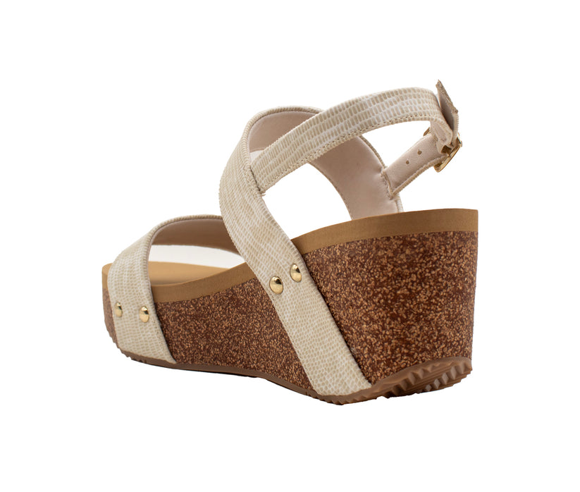 SUMMERLOVE EMBOSSED WEDGE SANDALS FOR WOMEN - VOLATILE – Volatile USA