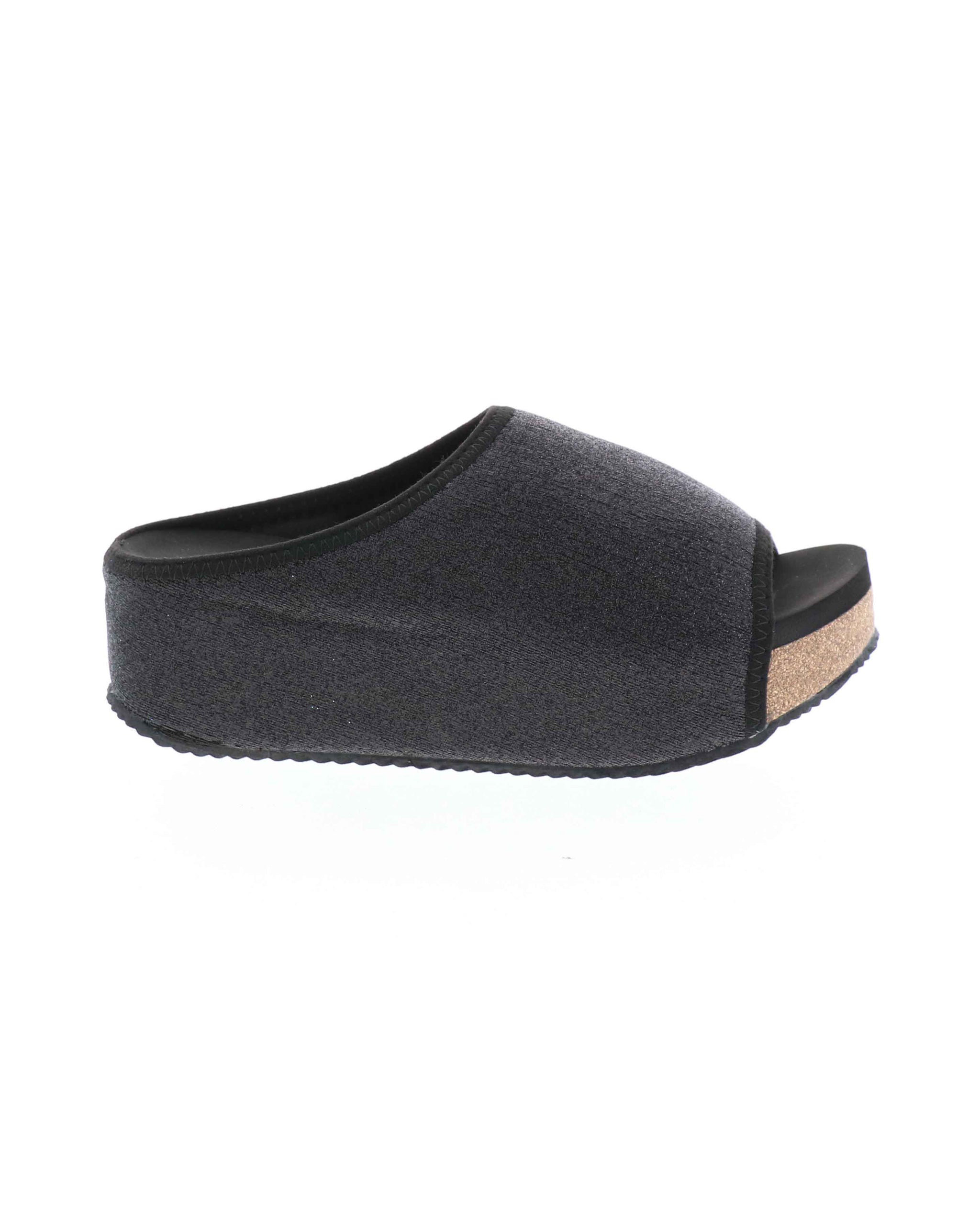 FESTINA METALLIC FLYKNIT WEDGE SLIDE SANDALS FOR WOMEN