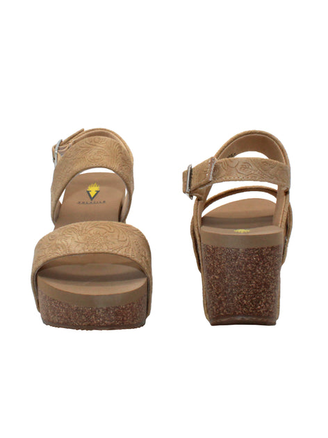 SUMMERLOVE EMBOSSED WEDGE SANDALS FOR WOMEN - VOLATILE – Volatile USA